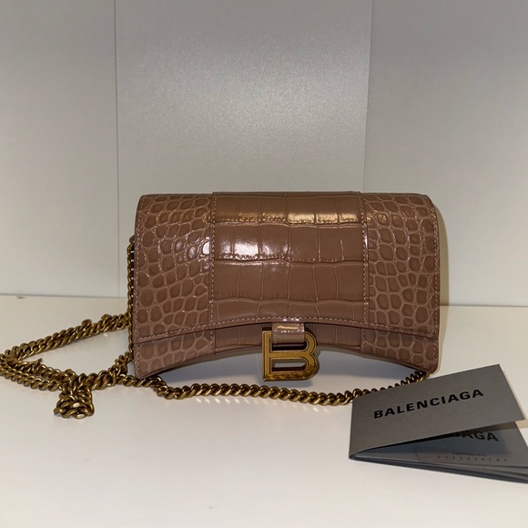 Balenciaga | Bags | Balenciaga Hourglass Wallet W Chain | Poshmark